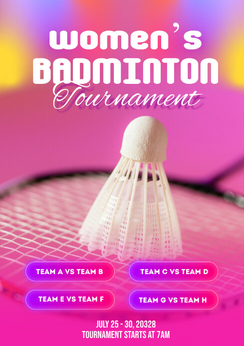 Badminton Tournament Template | PosterMyWall