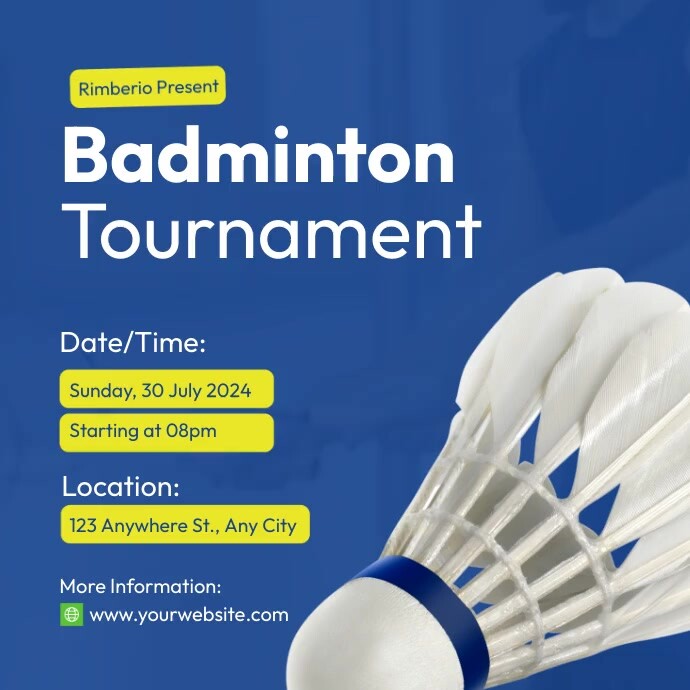 Badminton Tournament Template | PosterMyWall