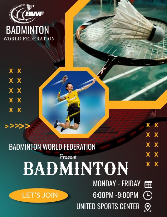 Badminton Tournament Flyers Template | PosterMyWall