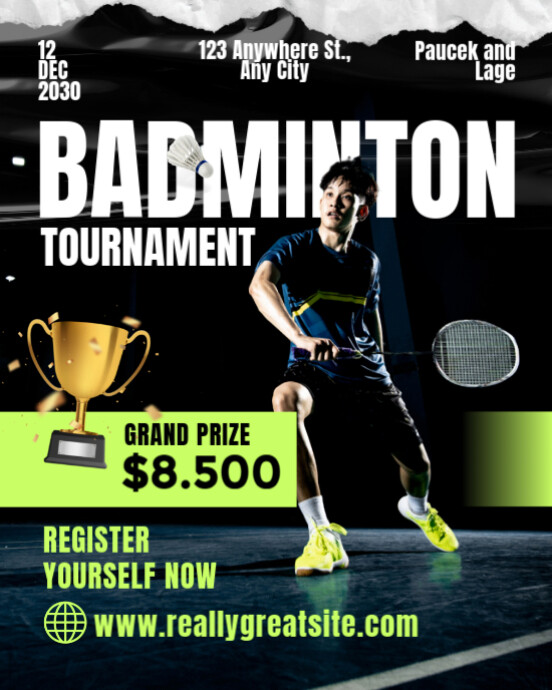 Copy of BADMINTON TOURNAMENT INSTAGRAM POST | PosterMyWall