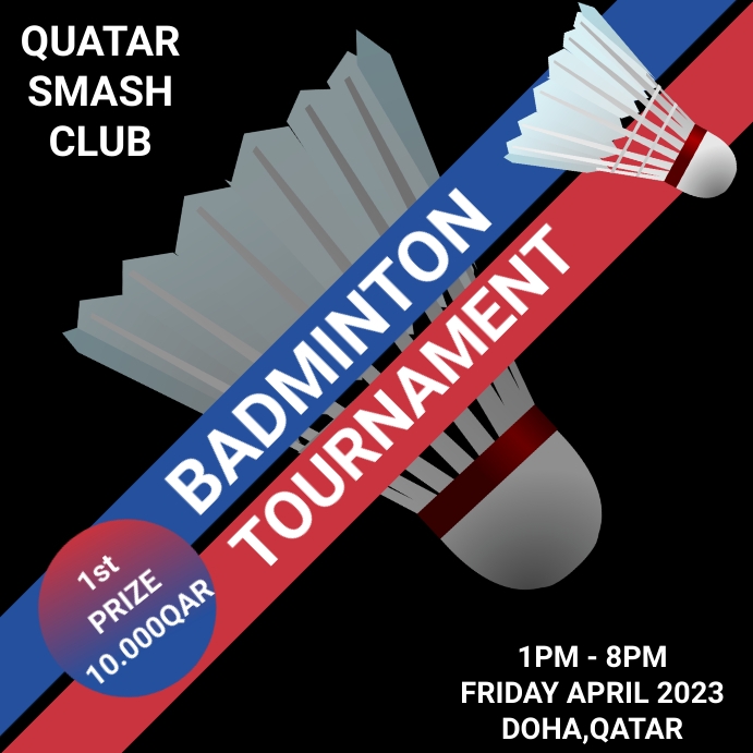 Badminton tournament template | PosterMyWall