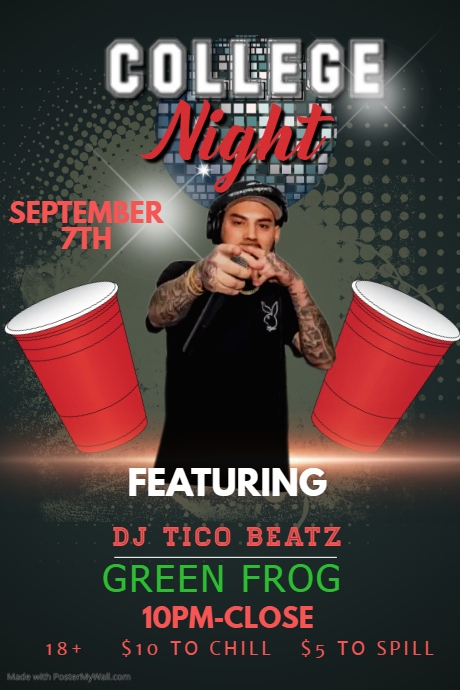 College Night Party Flyer template | PosterMyWall