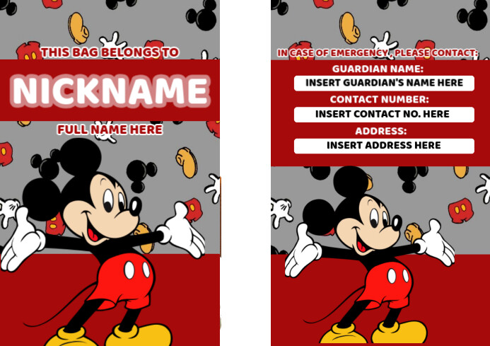 Bag Tag Template | PosterMyWall