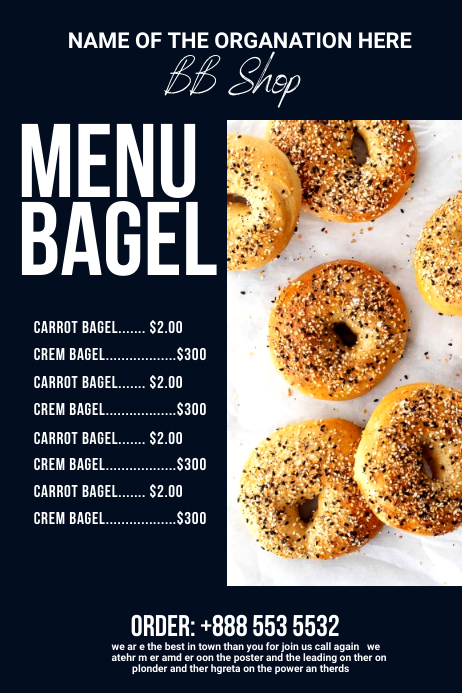 bagel Template | PosterMyWall