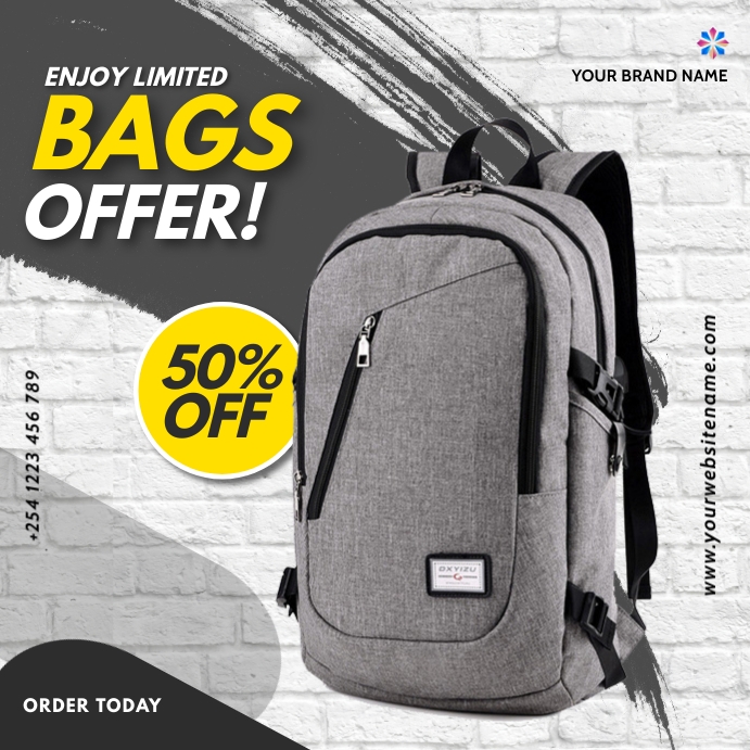 Copy of bags suit case fashion sale template | PosterMyWall