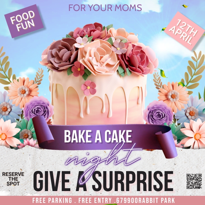 bake a cake Template | PosterMyWall