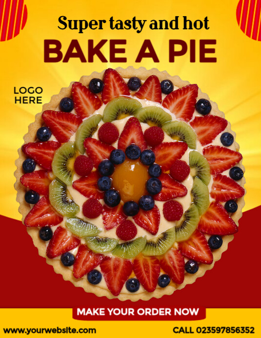 Bake a Pie in Solidarity Day Flyer Template | PosterMyWall