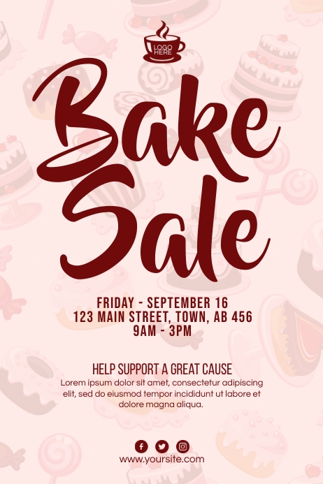 Bake Sale Ads Template | PosterMyWall