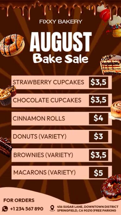 Bake Sale Ads Digital Display (9:16) Template | PosterMyWall