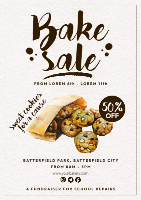 Bake Sale Event Template | PosterMyWall