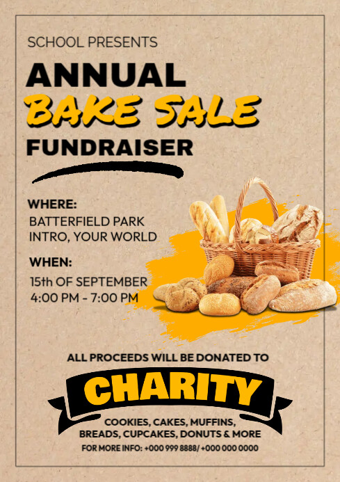 Modèle Bake Sale Flyer Template | PosterMyWall