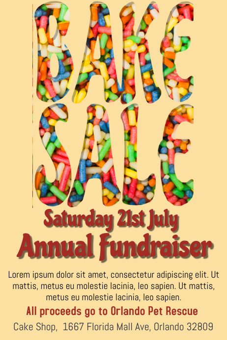 Bake Sale Fundraiser Template | PosterMyWall