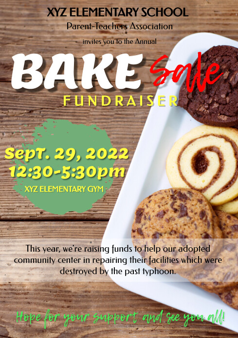 Bake Sale Fundraiser Template | PosterMyWall