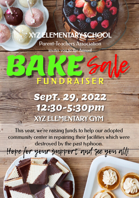 Bake Sale Fundraiser Template | PosterMyWall