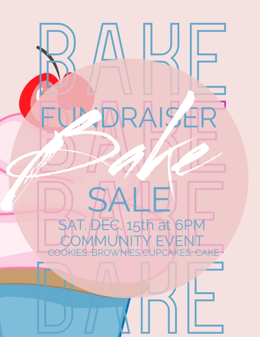 Bake Sale Fundraiser Event Flyer Template | PosterMyWall