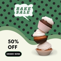 Green Bake Sale Fundraising Instagram Video Template | PosterMyWall
