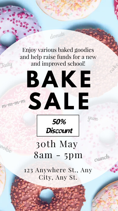 Bake Sale Instagram Story Template | PosterMyWall