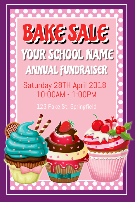 Bake Sale Poster Template | PosterMyWall