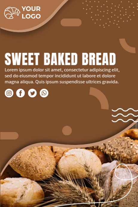 Baked Bread Ads Template | PosterMyWall