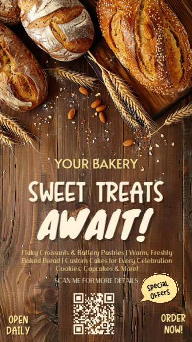 Copy of Bakery,food,restaurant ,baked bread | PosterMyWall