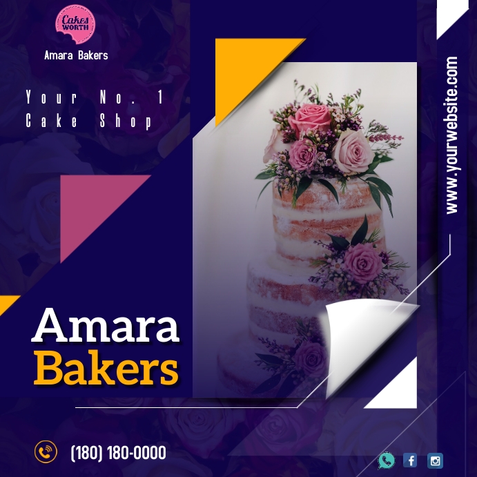Bakery Cake Shop Template | PosterMyWall