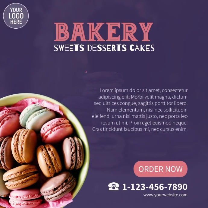 Copy of Bakery Cakes & Desserts Video Ad | PosterMyWall