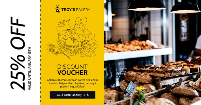 bakery discount voucher Template | PosterMyWall