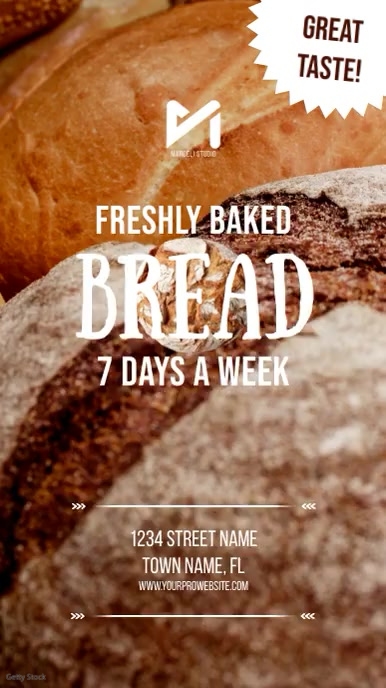 Bakery Fresh Bread Insta Story Template | PosterMyWall