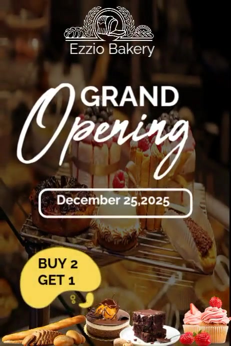 Bakery Grand Opening Template | PosterMyWall