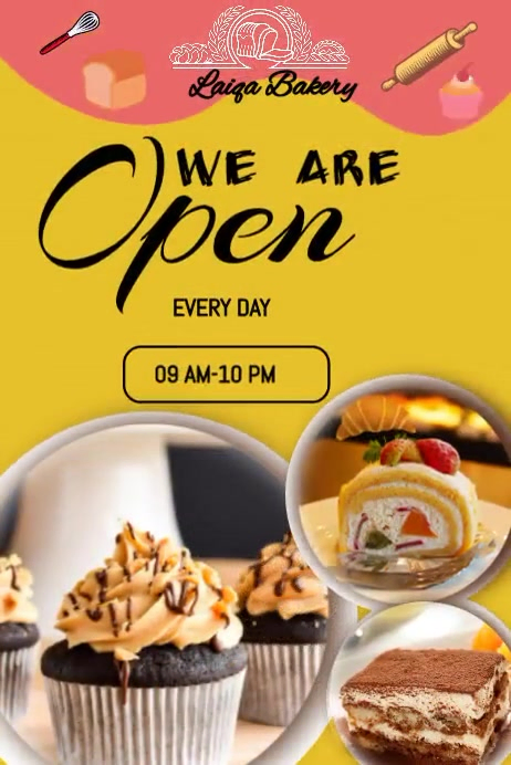 Bakery Grand Opening Template | PosterMyWall