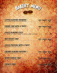 Bakery Menu Template | PosterMyWall