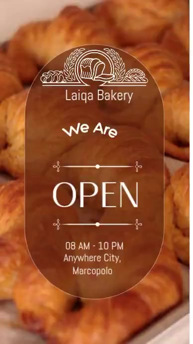 Bakery Opening Hours Template | PosterMyWall