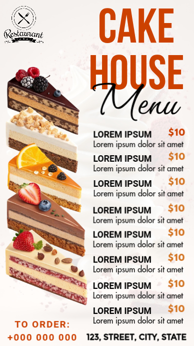 Bakery shop menu flyer Template | PosterMyWall