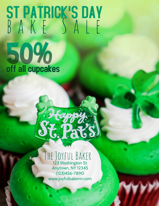 Bakery St Patrick's Day Sale Flyer Template | PosterMyWall