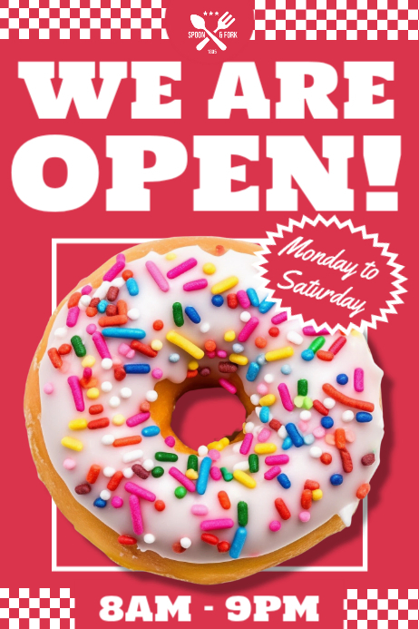 Bakery We Are Open Sign Template | PosterMyWall