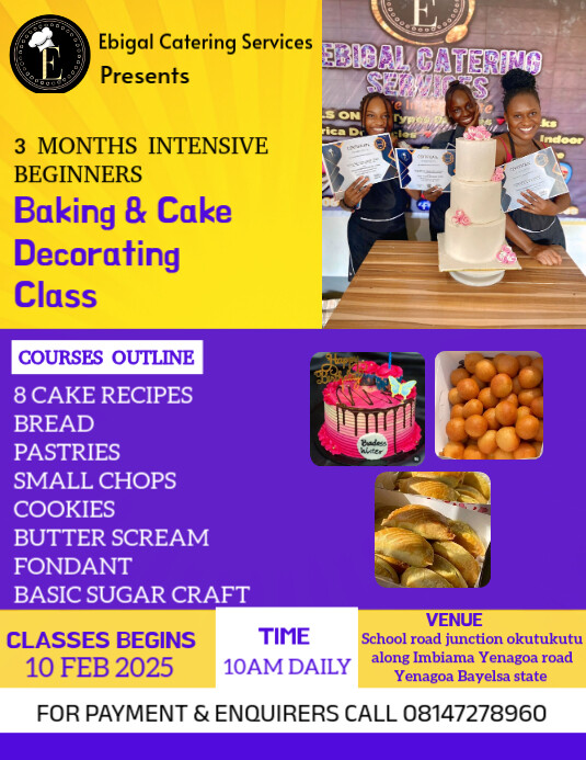 Copy of Baking class flyer | PosterMyWall