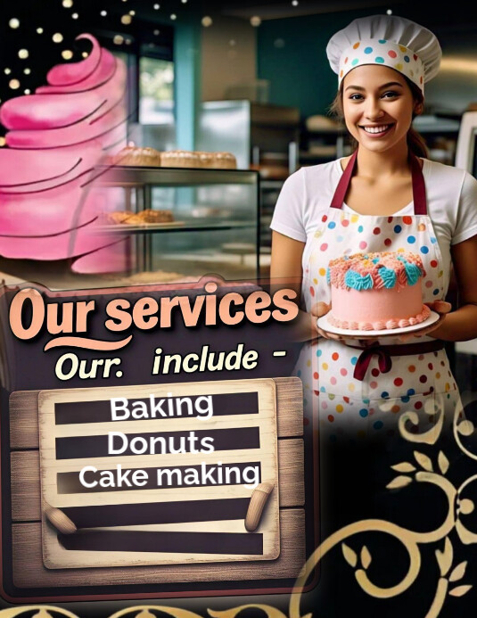 Plantilla de Baking design and template | PosterMyWall