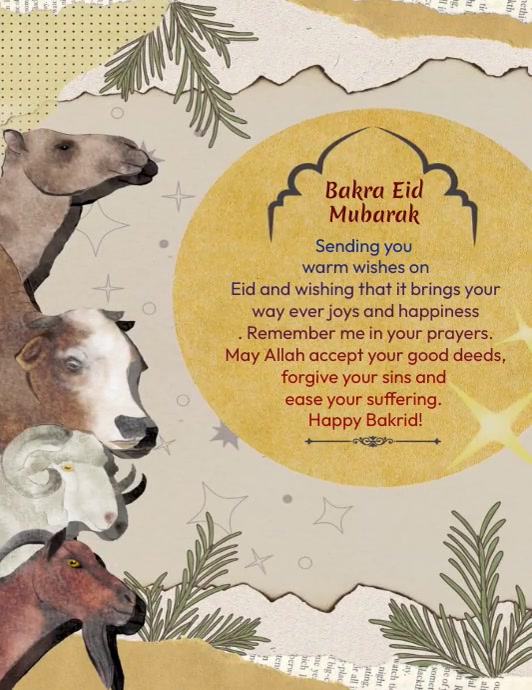 Plantilla de Bakra Eid Mubarak Template | PosterMyWall