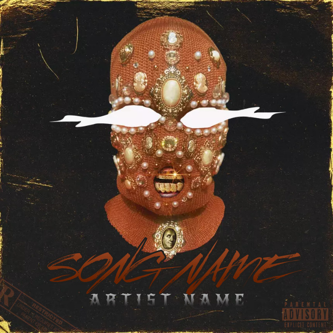 balaclava mask cover music trap mixtape rap Template | PosterMyWall