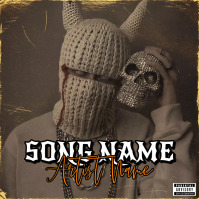 balaclava rap mixtape cover art template | PosterMyWall