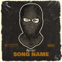 balaclava rap mixtape cover art template | PosterMyWall