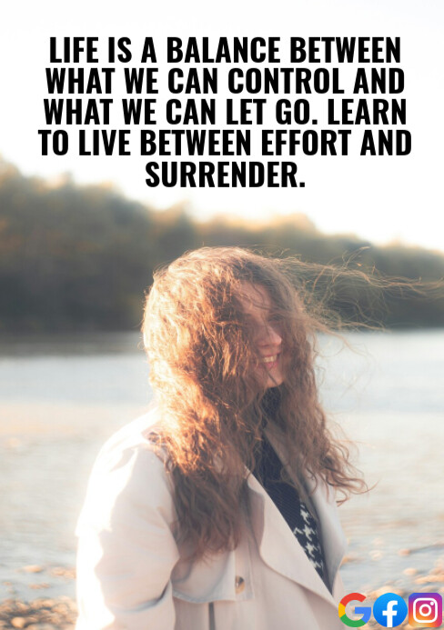 BALANCE AND SURRENDER QUOTE TEMPLATE | PosterMyWall
