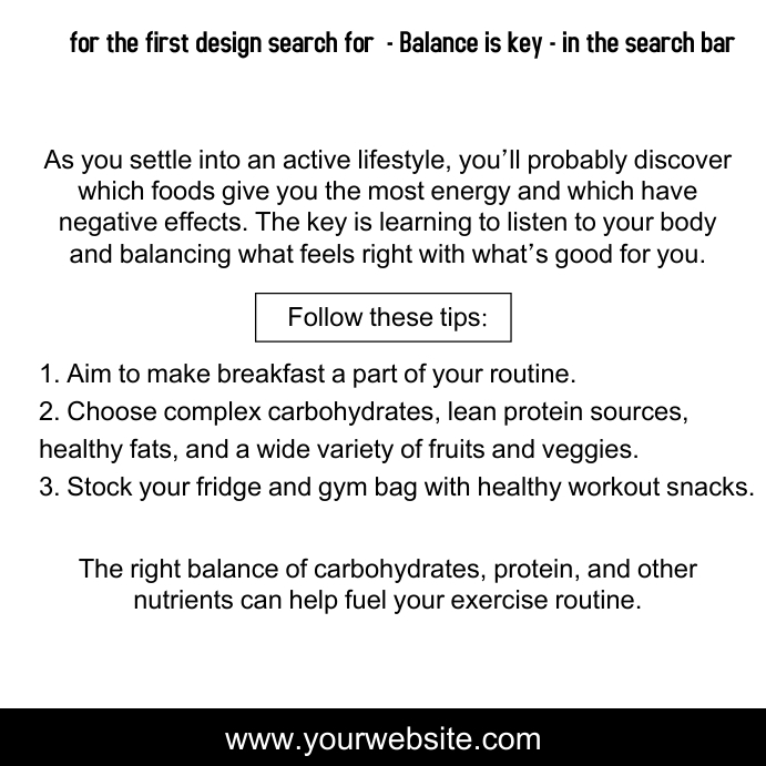 Balance is key Template | PosterMyWall