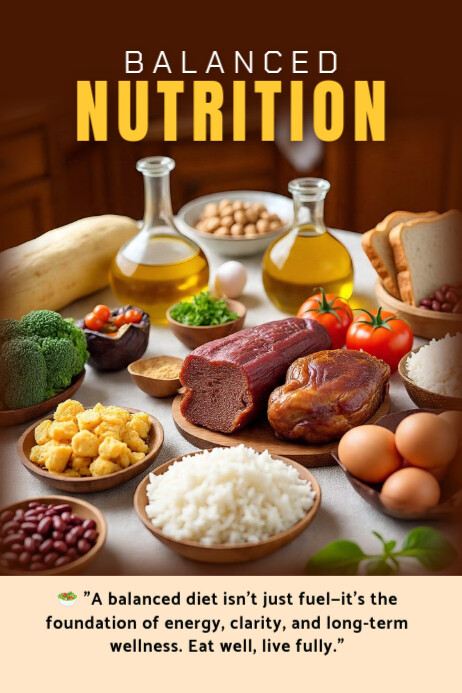 Plantilla de Balanced diet | PosterMyWall