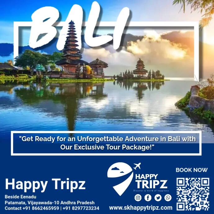 Bali travel poster Template | PosterMyWall