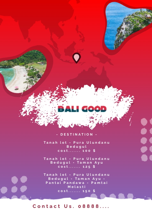 Bali Travel Poster Template | PosterMyWall