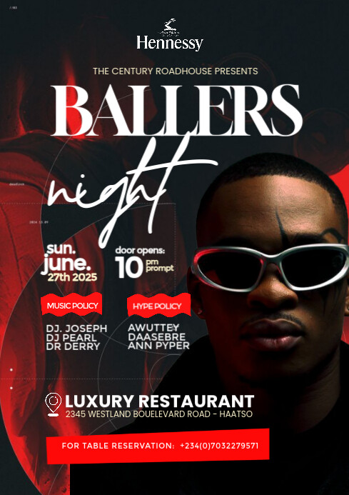 Copy of Ballers Night Party Design Template | PosterMyWall