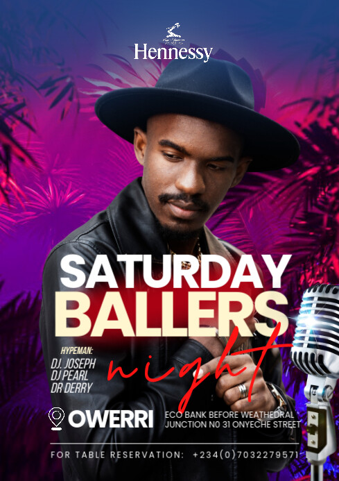 Ballers Party Poster Design Template | PosterMyWall