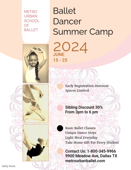 ballet, dance, school, summer camp, summer Template | PosterMyWall