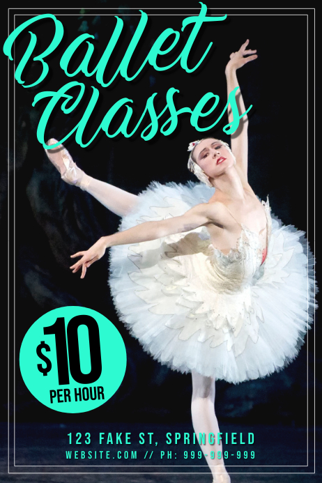 Ballet Classes Poster Template | PosterMyWall